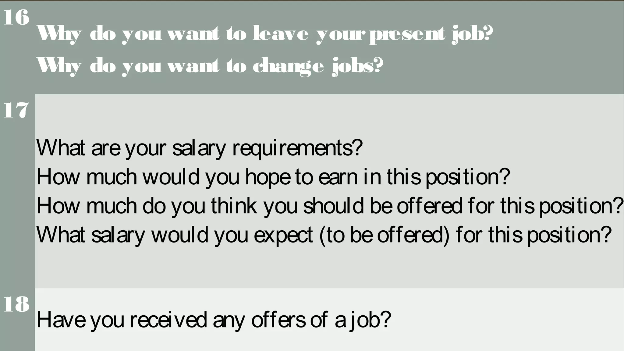 Job Interview (2) | PPT