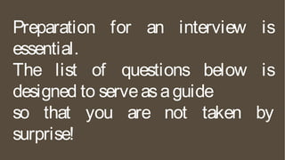 Job Interview (2) | PPT