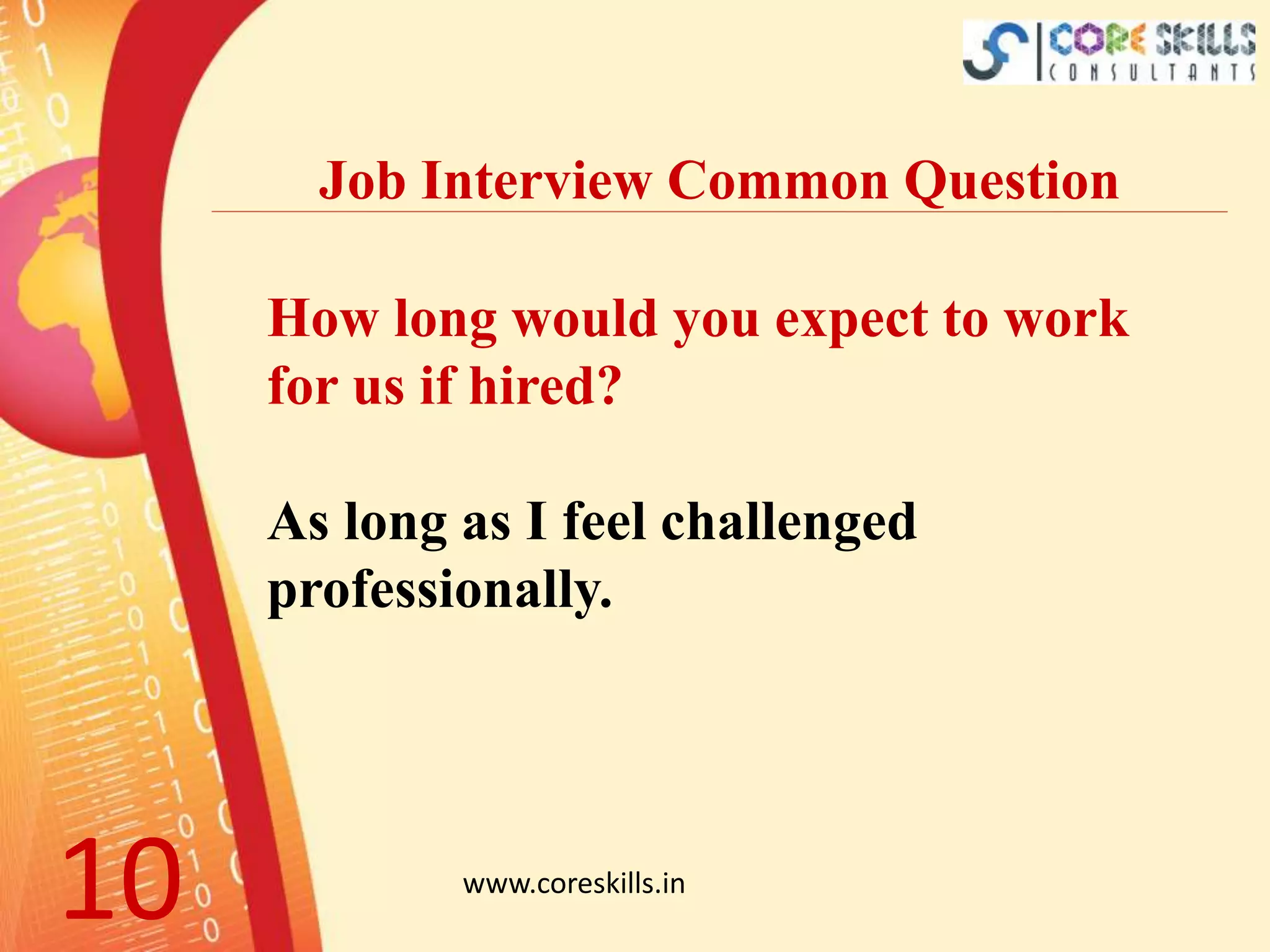 Job Interview Common Question | PPSX