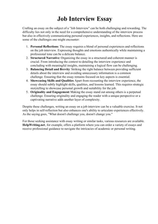 Job Interview Essay.pdf