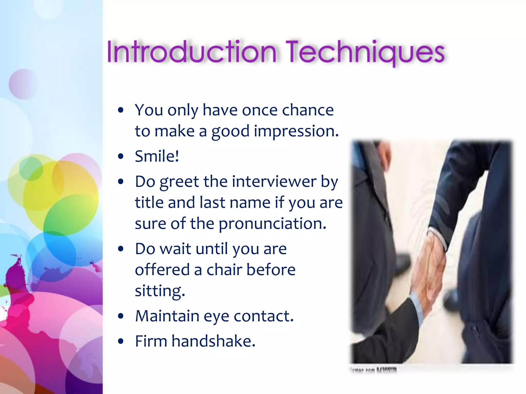 Job Interview Techniques | PPTX