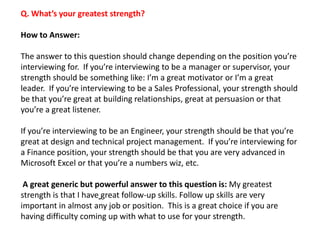 Job interview preparation worksheet | PPT