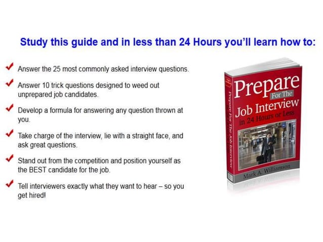 Job interview preparation worksheet | PPT