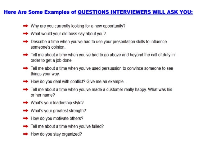 Job interview preparation worksheet | PPT