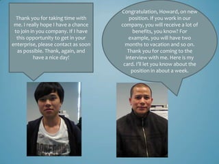 Job interview project by howard and pham huynh | PPTX | National ...