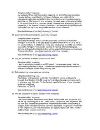 Job Interview Question Database With Answers | PDF