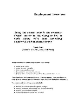 Job interview questions | DOCX