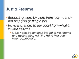 Job Interviews - Why we Fail & How to Succeed | PPT