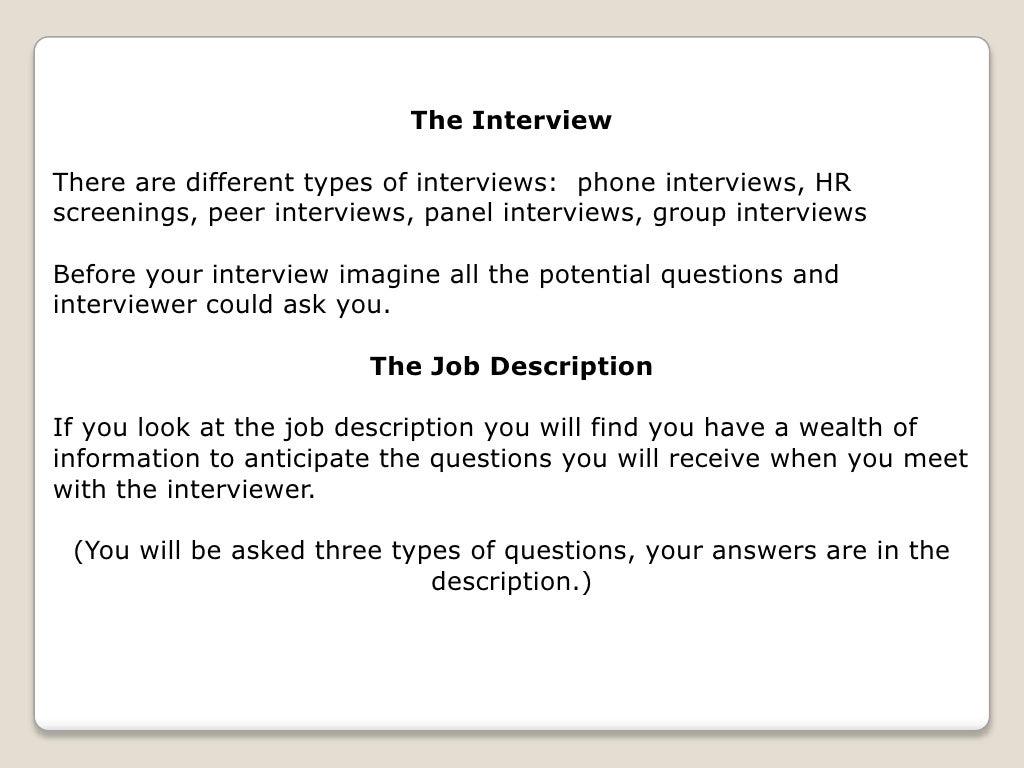 Job Interviews