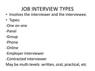 Job interview | PPT