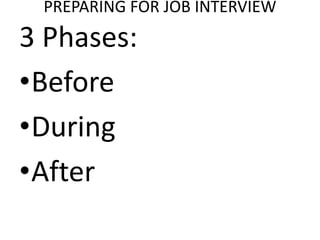 Job interview | PPT