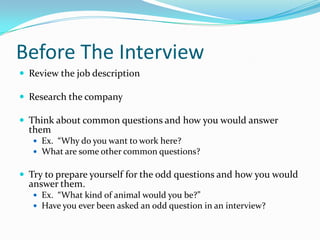 Job interviews 101 | PPTX