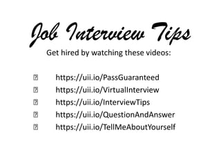 Job interview tips | PDF