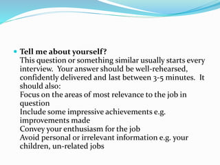 Job interview week 3 | PPT