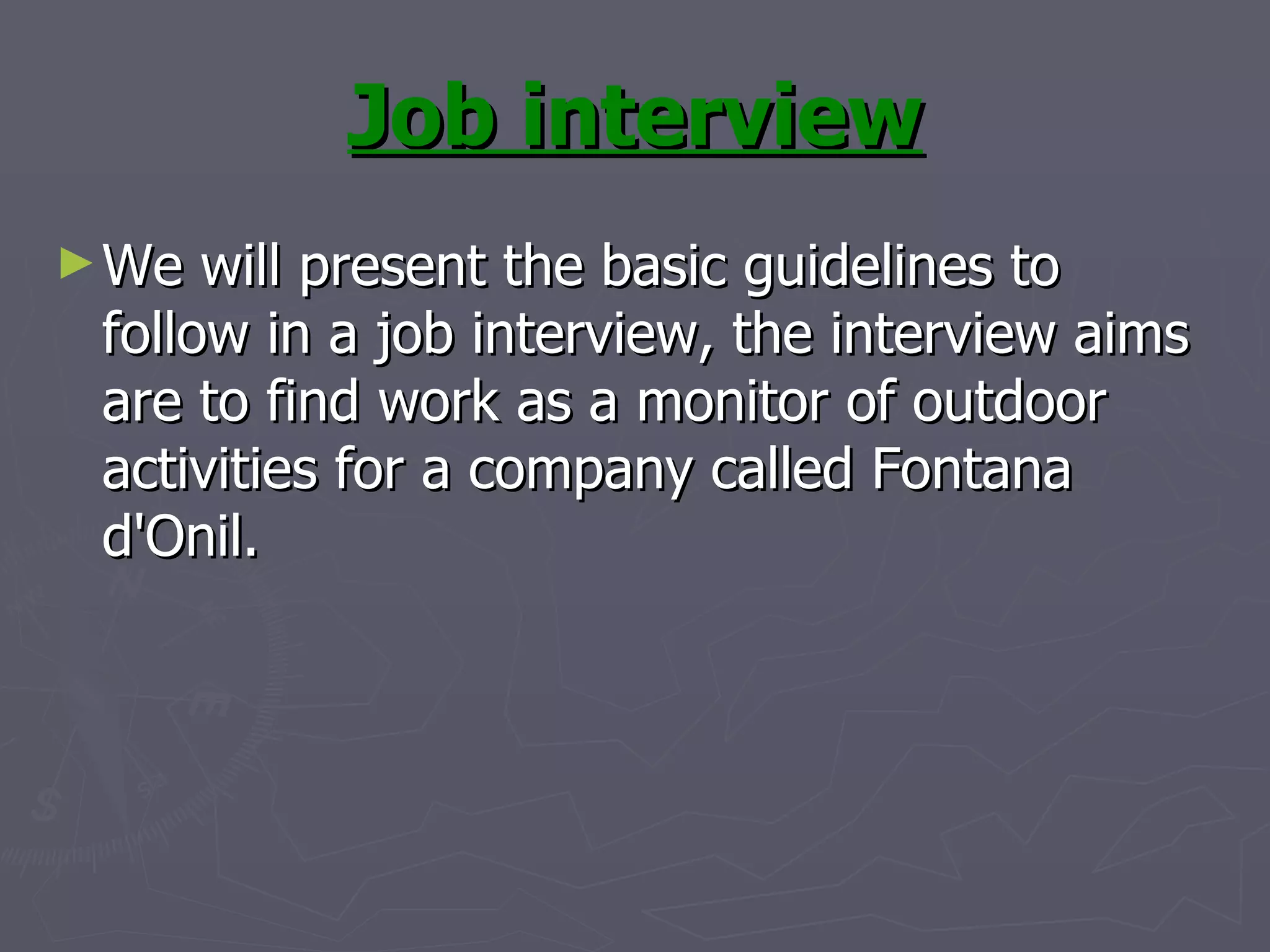 Job interview, Spain | PPT
