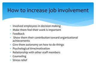Job involvement ppt | PPTX