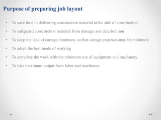 Job layout of cinstruction site | PPTX