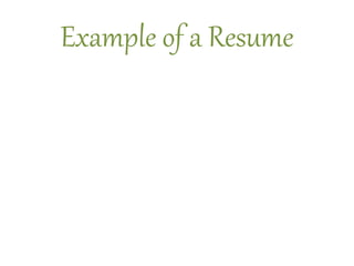 Job letter & resume writing (raw file) | PPTX
