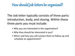 Job letter & resume writing (raw file) | PPTX