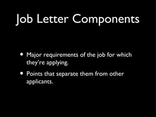 Job Letters - Module 28 - Lecture | PPT