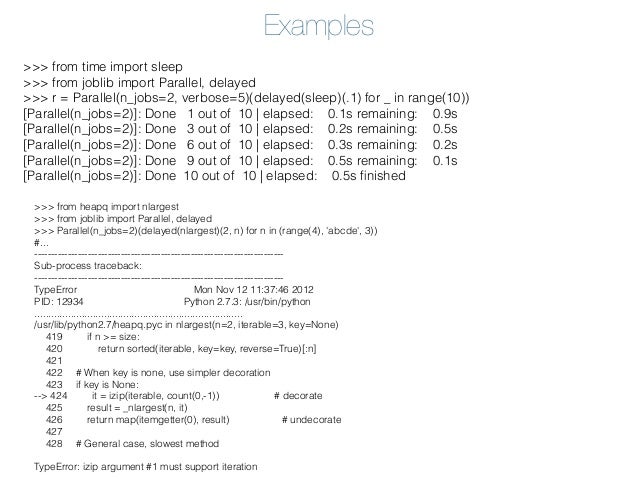 Joblib Lightweight Pipelining For Parallel Jobs V2