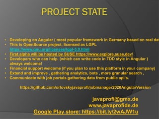 Job manager 2020 in Angular | PPT