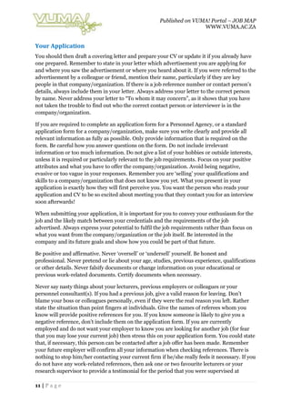 VUMA! Portal Job Map | PDF