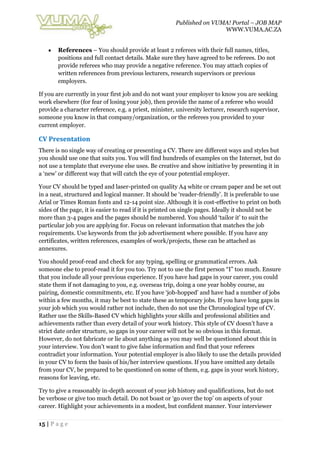 VUMA! Portal Job Map | PDF