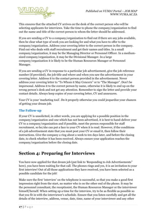 VUMA! Portal Job Map | PDF
