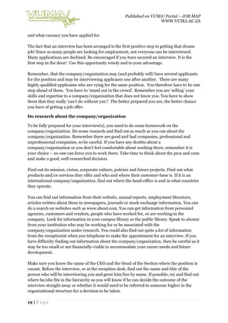 VUMA! Portal Job Map | PDF