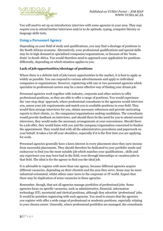 VUMA! Portal Job Map | PDF