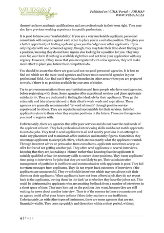 VUMA! Portal Job Map | PDF