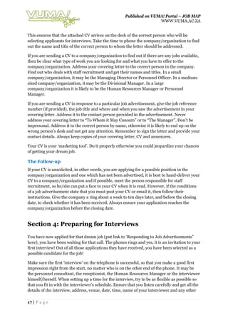 VUMA! Portal Job Map | PDF