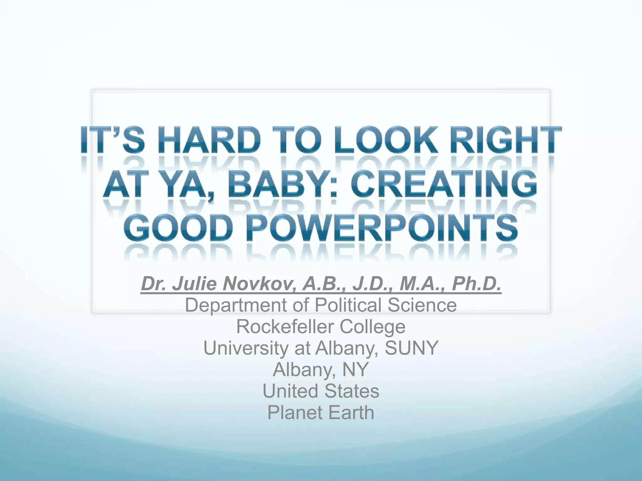 Powerpoint for Academic Job Talks | PPTX