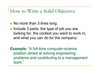 Job objective career summary | PDF