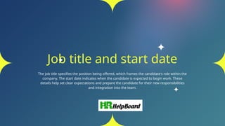 Job Offer Letter Format, Job Offer Letter | PPTX