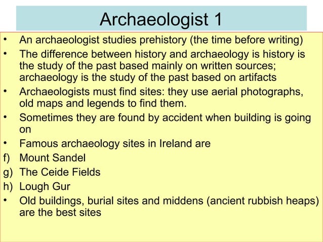 Job of historian and archaeologist | PPT