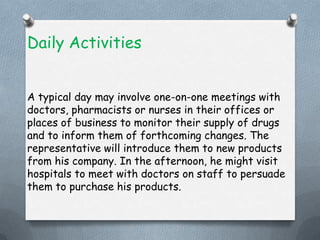 Job of Medical representative | PPTX