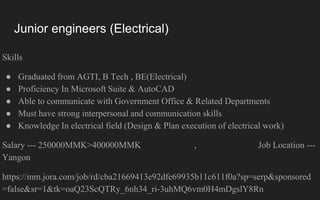 Job opportunities for electrical engineer presentation | PPTX