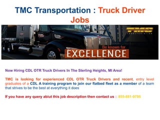 Job opportunities for truck drivers | PPTX