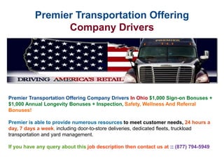 Job opportunities for truck drivers | PPTX
