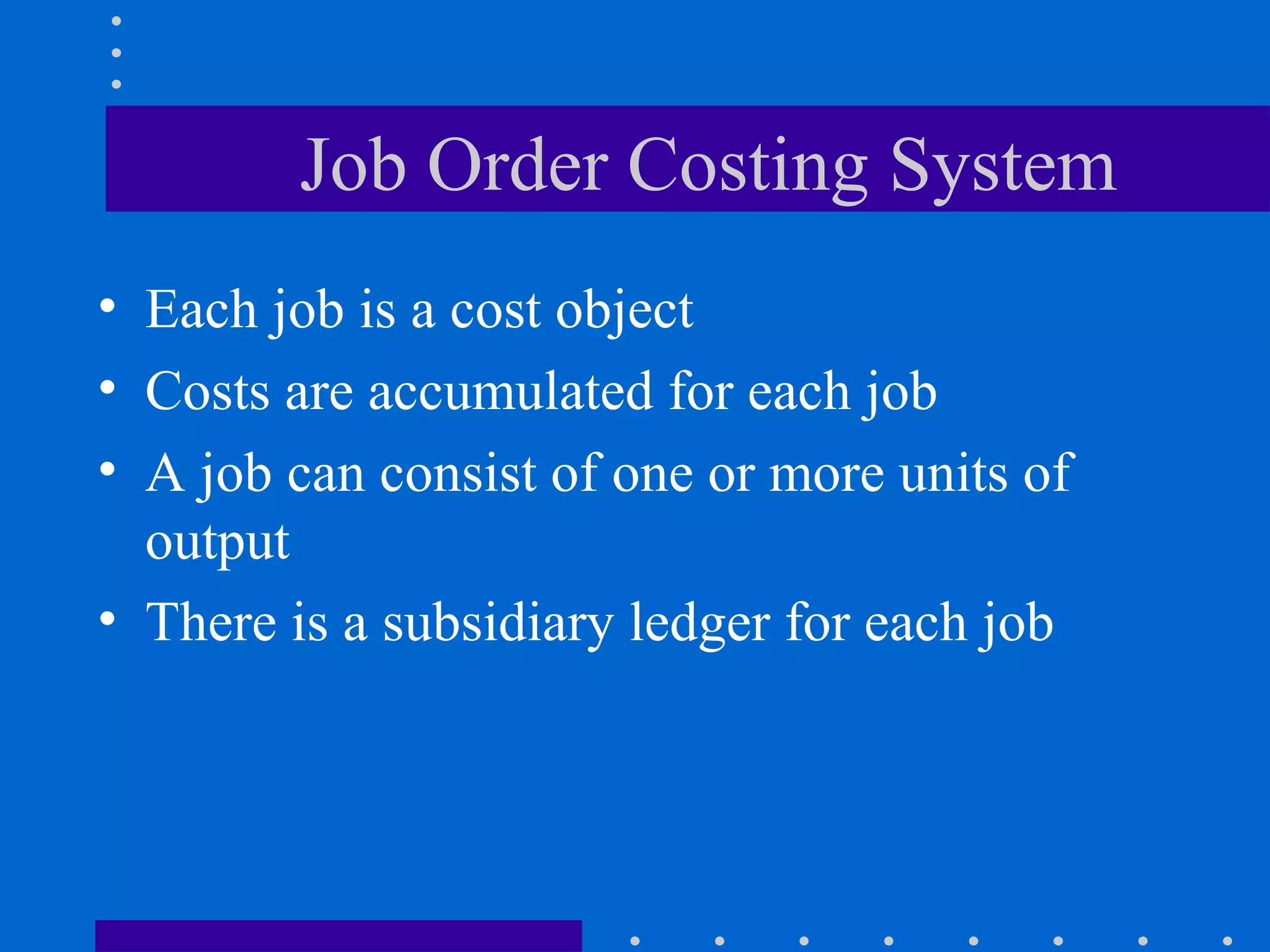 Job order costing | PPT