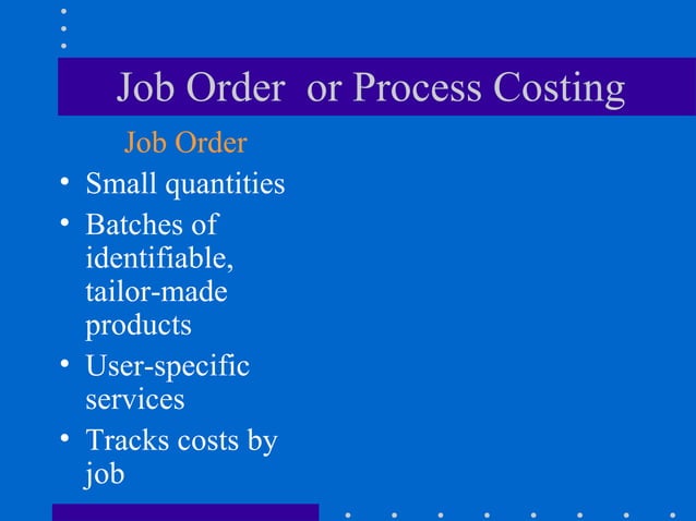 Job order costing | PPT