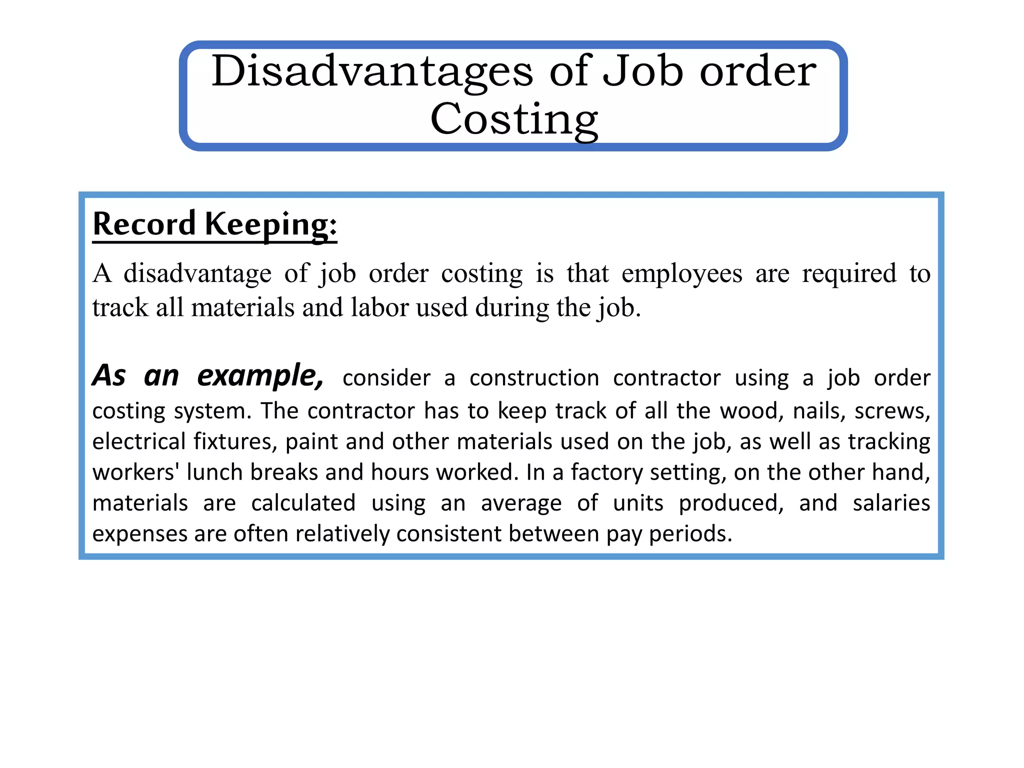Job order costing | PPTX