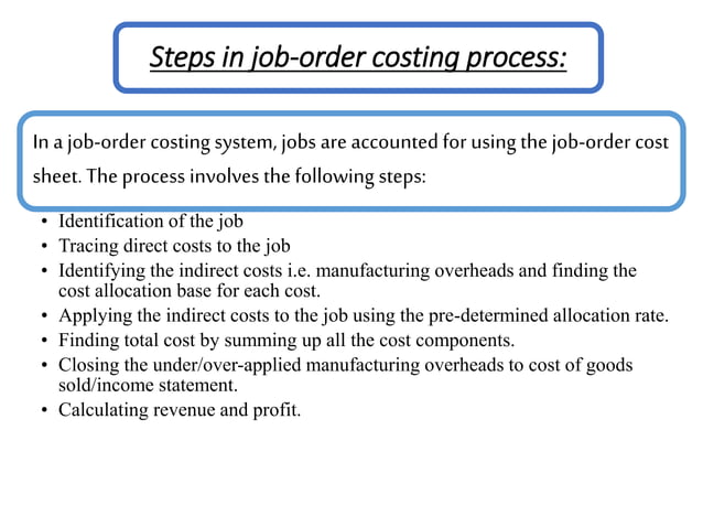 Job order costing | PPTX