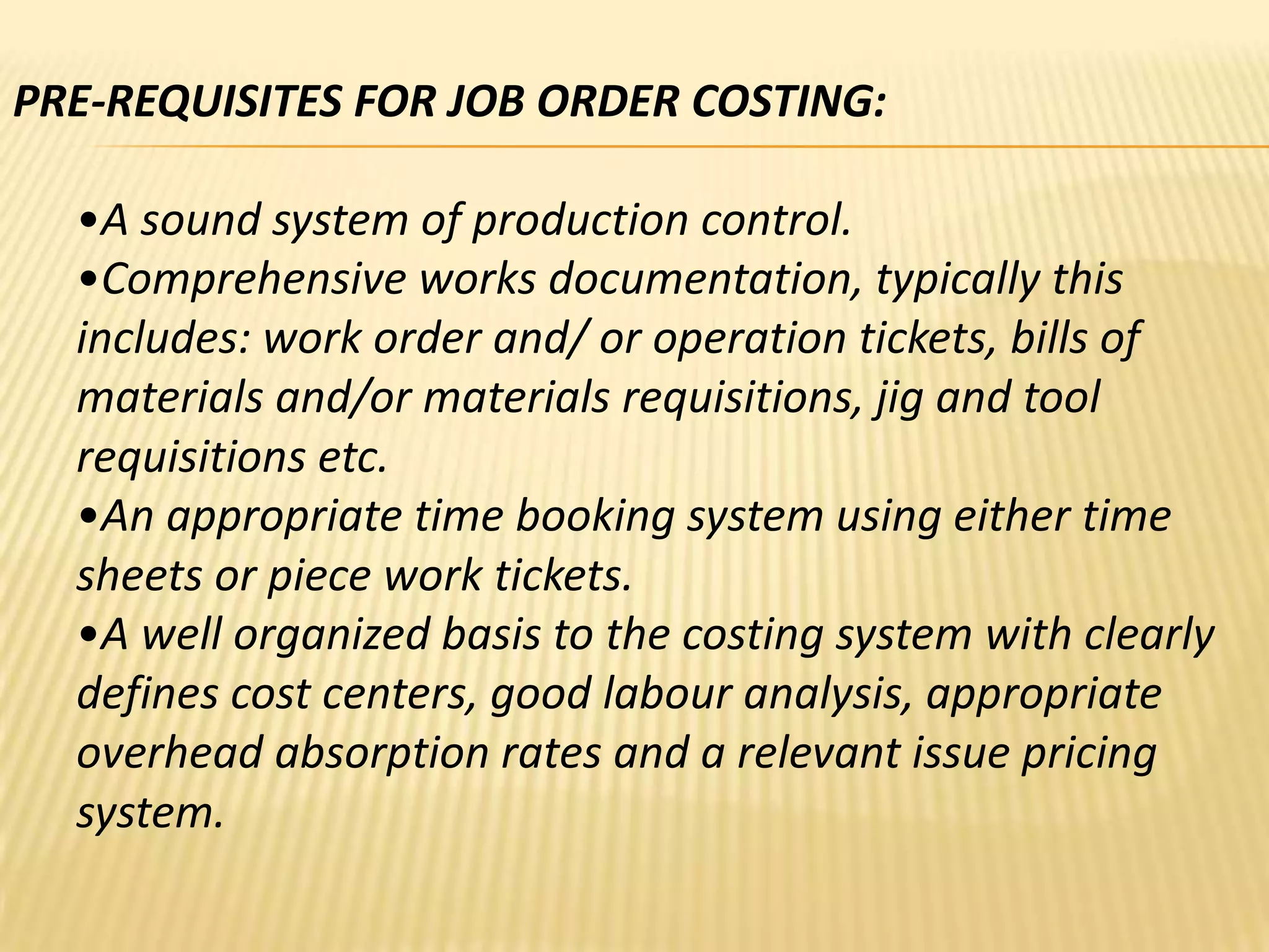 Job order cost system | PPTX | Business Accounting & Finance | Business