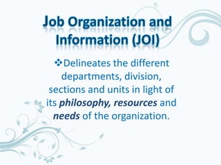Job organization and information ( job analysis ) | PPTX