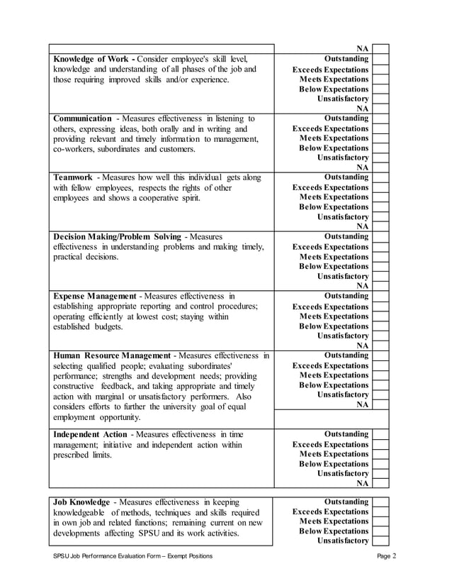 Job Performance Evaluation Sample.doc | Resume Writing and Advice | Job ...