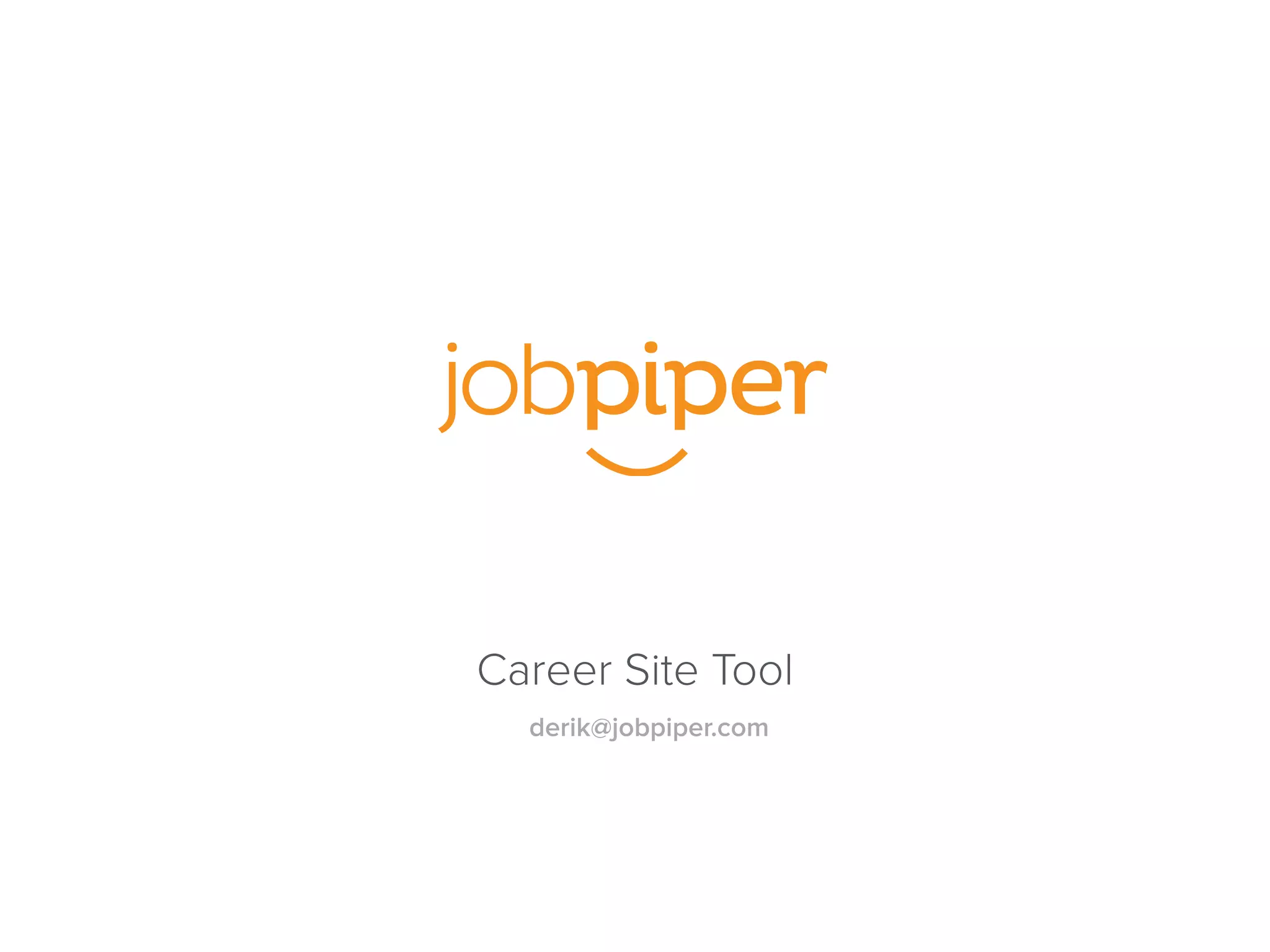 JobPiper Career Site Tool | PDF