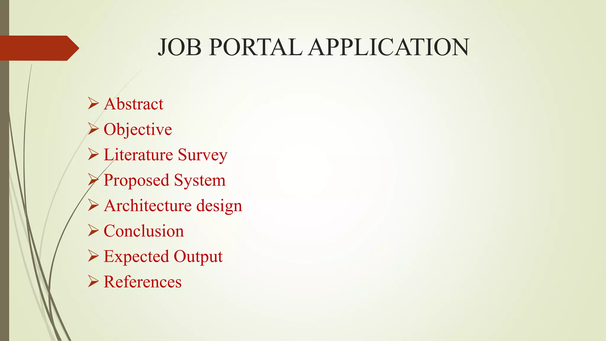 Job portal Application | PPTX